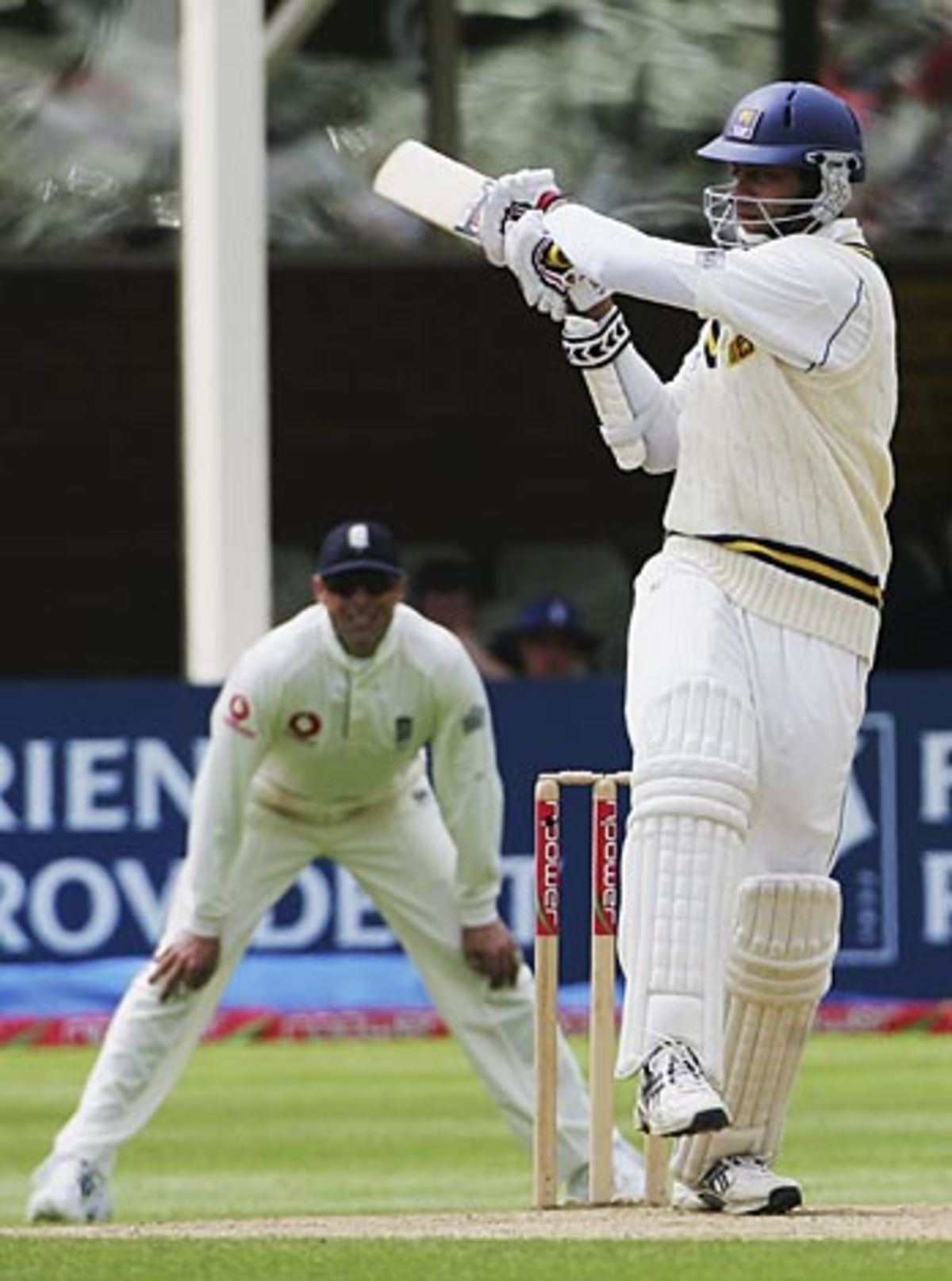 Michael Vandort celebrates his hundred against England at Edgbaston ...