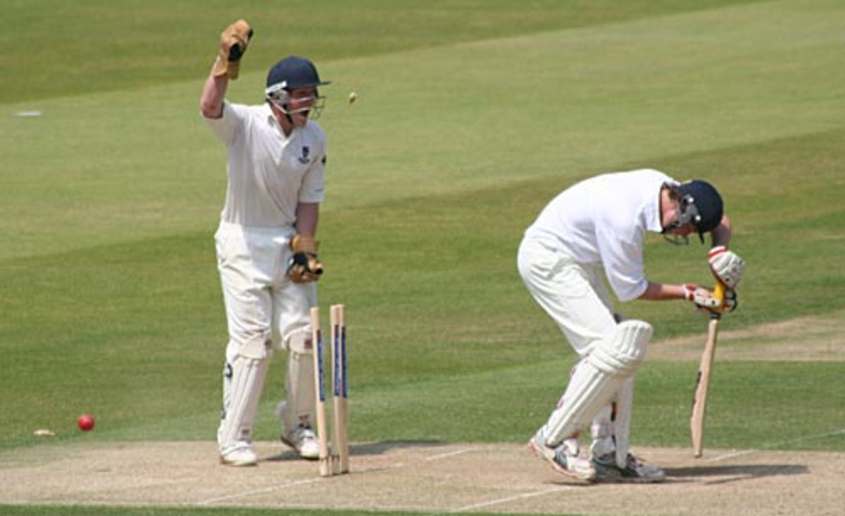 Harrow's captain George Harper survives despite acrobatics at short leg ...
