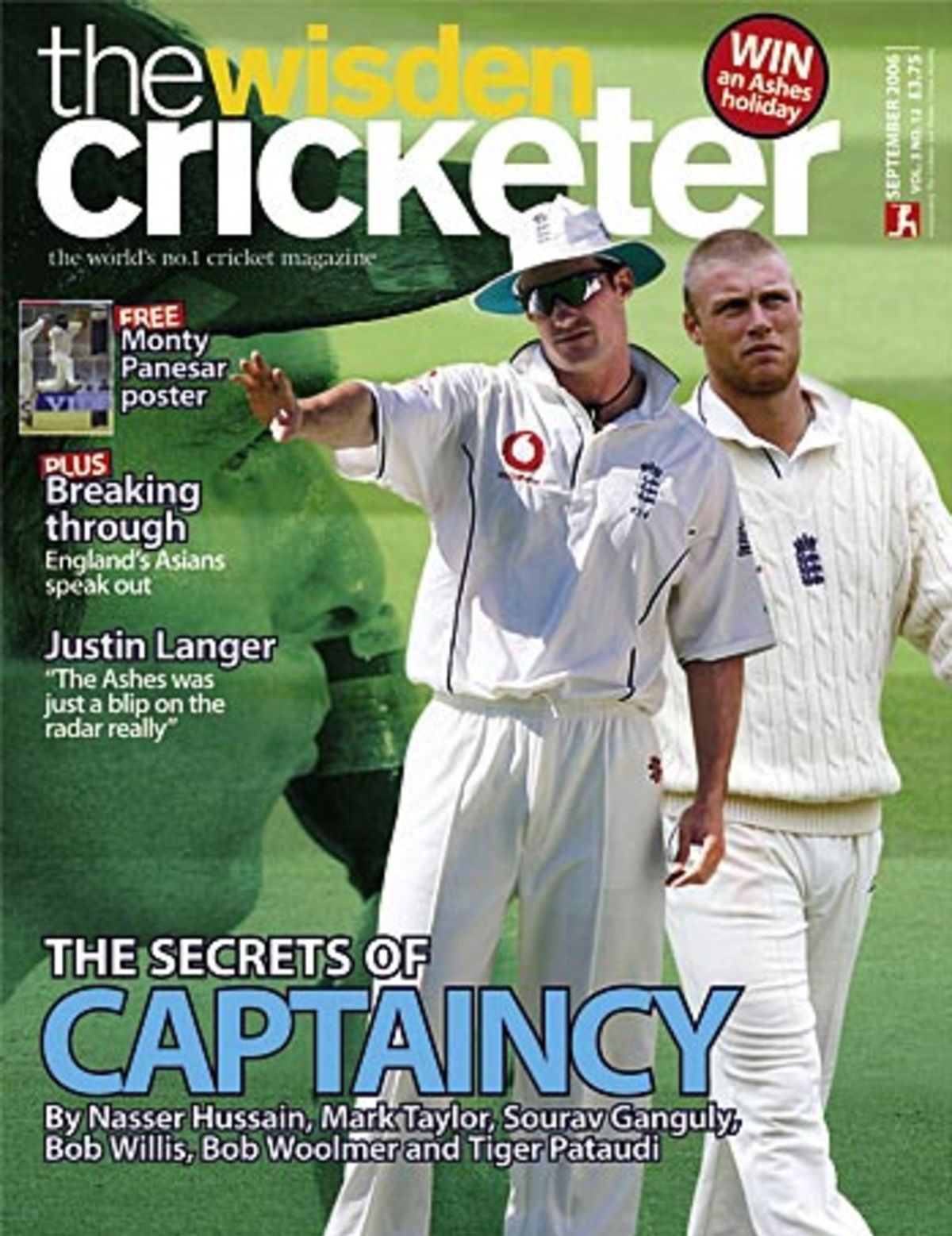 Front cover of the September edition of The Wisden Cricketer magazine ...