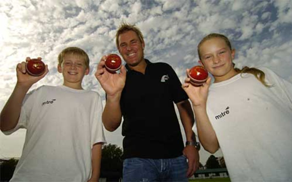 Shane Warne and some Warne wannabes at the Mitre Grassroots Initiative ...
