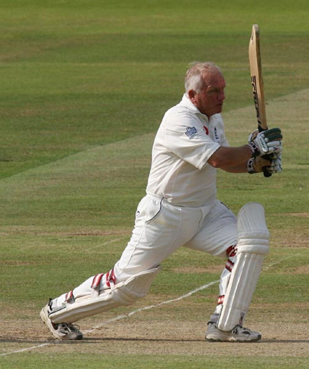 Former Middlesex and England batsman Clive Radley grimaces after ...