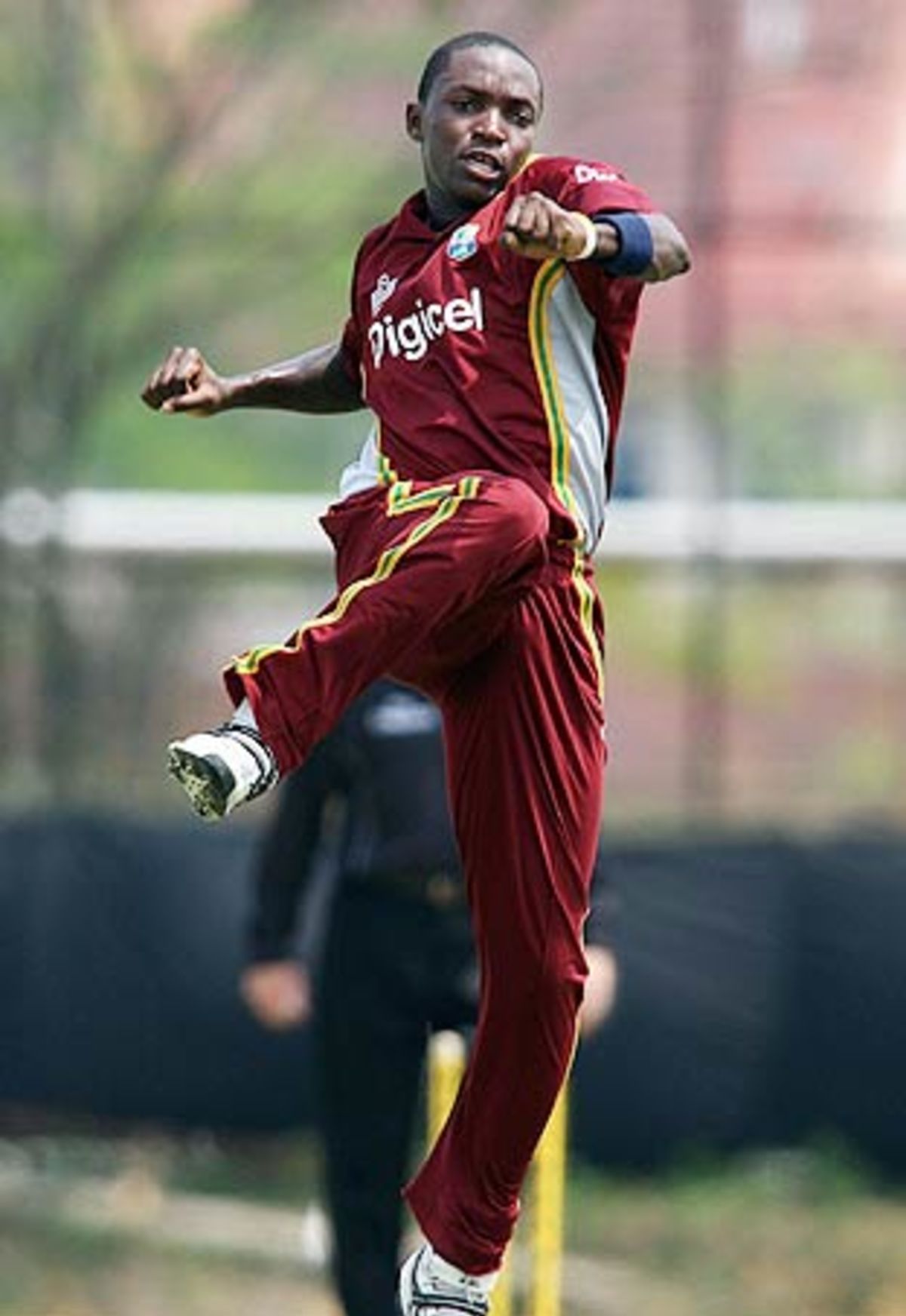 Fidel Edwards celebrates bowling Phil Jaques cheaply | ESPNcricinfo.com