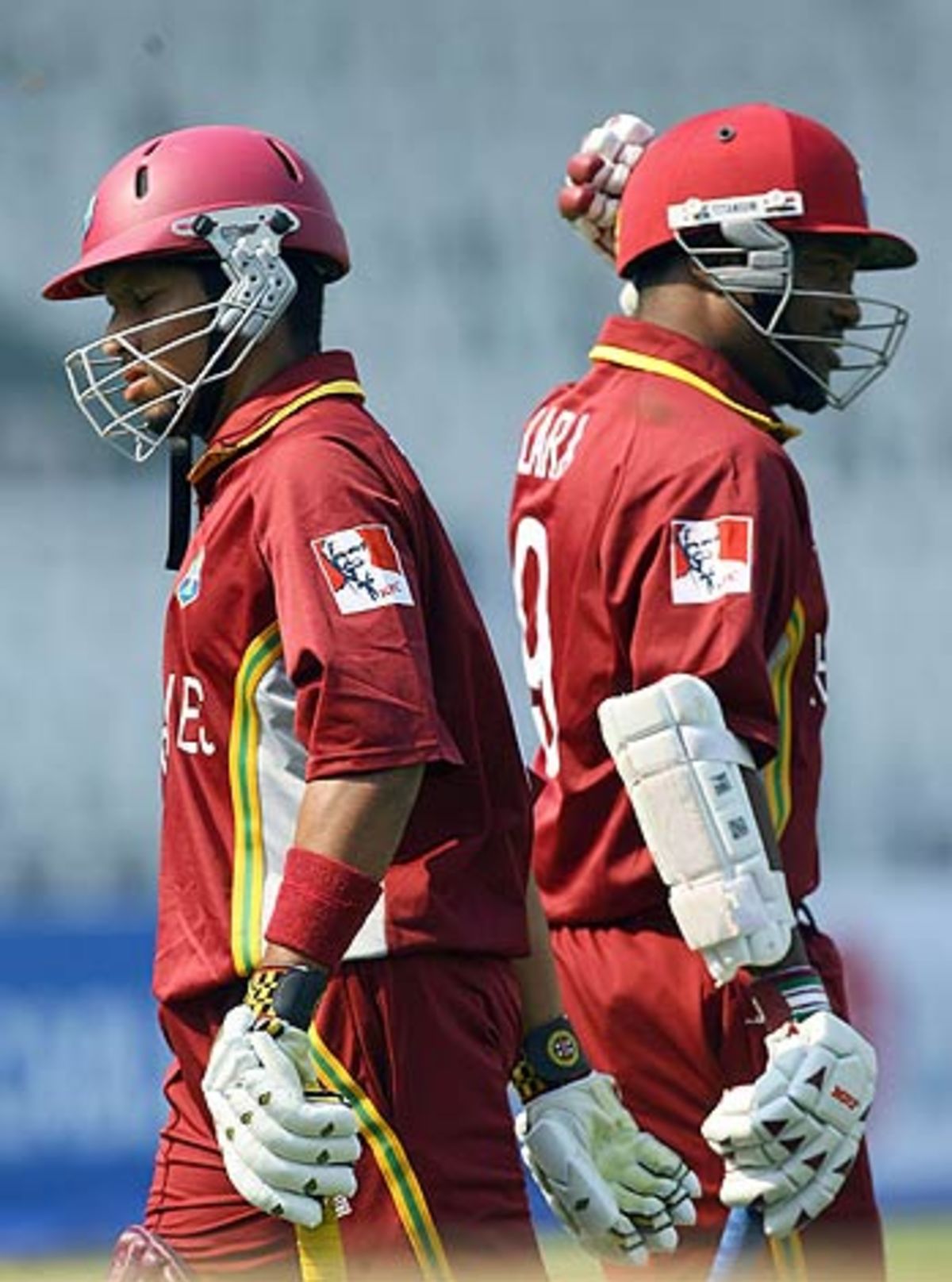 Ramnaresh Sarwan and Brian Lara cross each other as Sarwan returns to ...