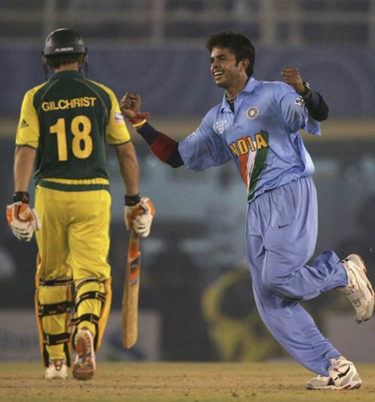 Got him! Sreesanth is elated after removing Adam Gilchrist | ESPNcricinfo.com