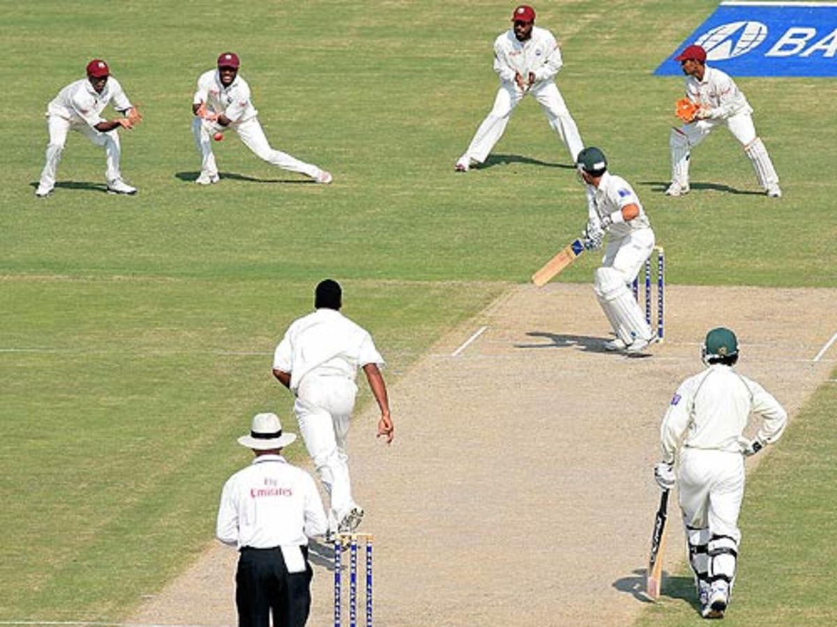 Chris Gayle pulls the ball in West Indies' first innings | ESPNcricinfo.com