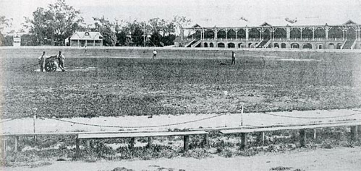 Melbourne Cricket Ground at the time of the first Test in 1877 ...