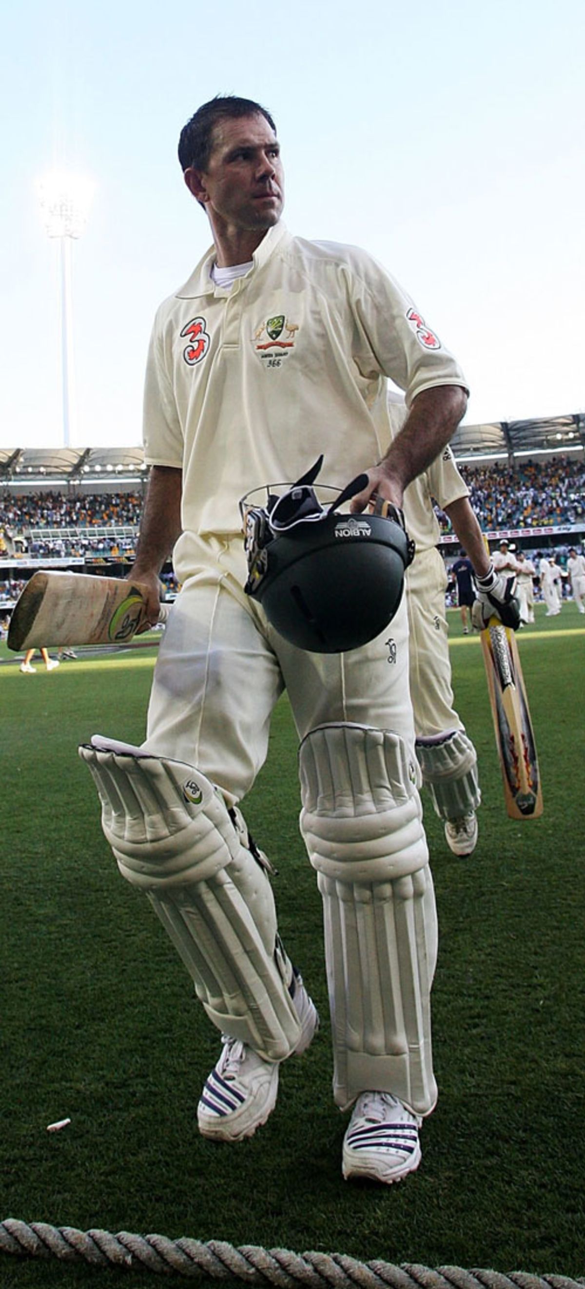 A good days work: Ricky Ponting leaves the ground unbeaten on 137 ...