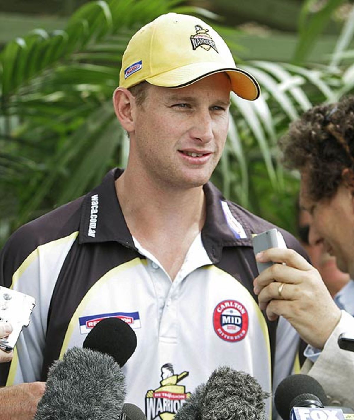 Adam Voges speaks to the media after learning of his selection in the ...