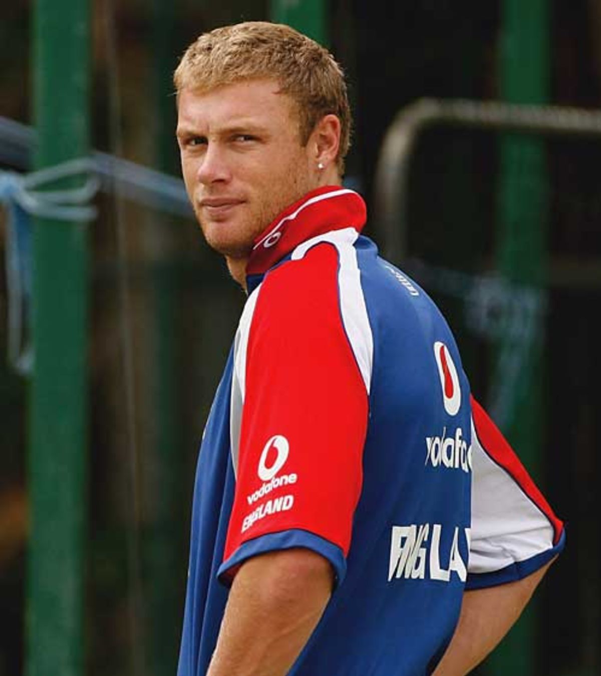 Monty Panesar performs his trademark leap after removing Luke Ronchi ...