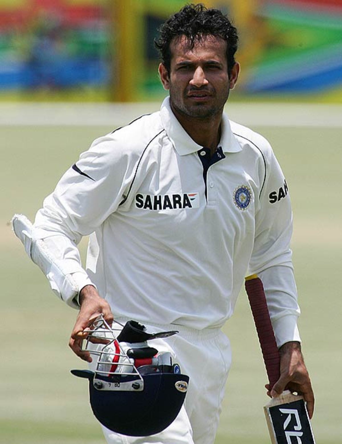 Irfan Pathan walks back after another impressive performance with the bat | ESPNcricinfo.com