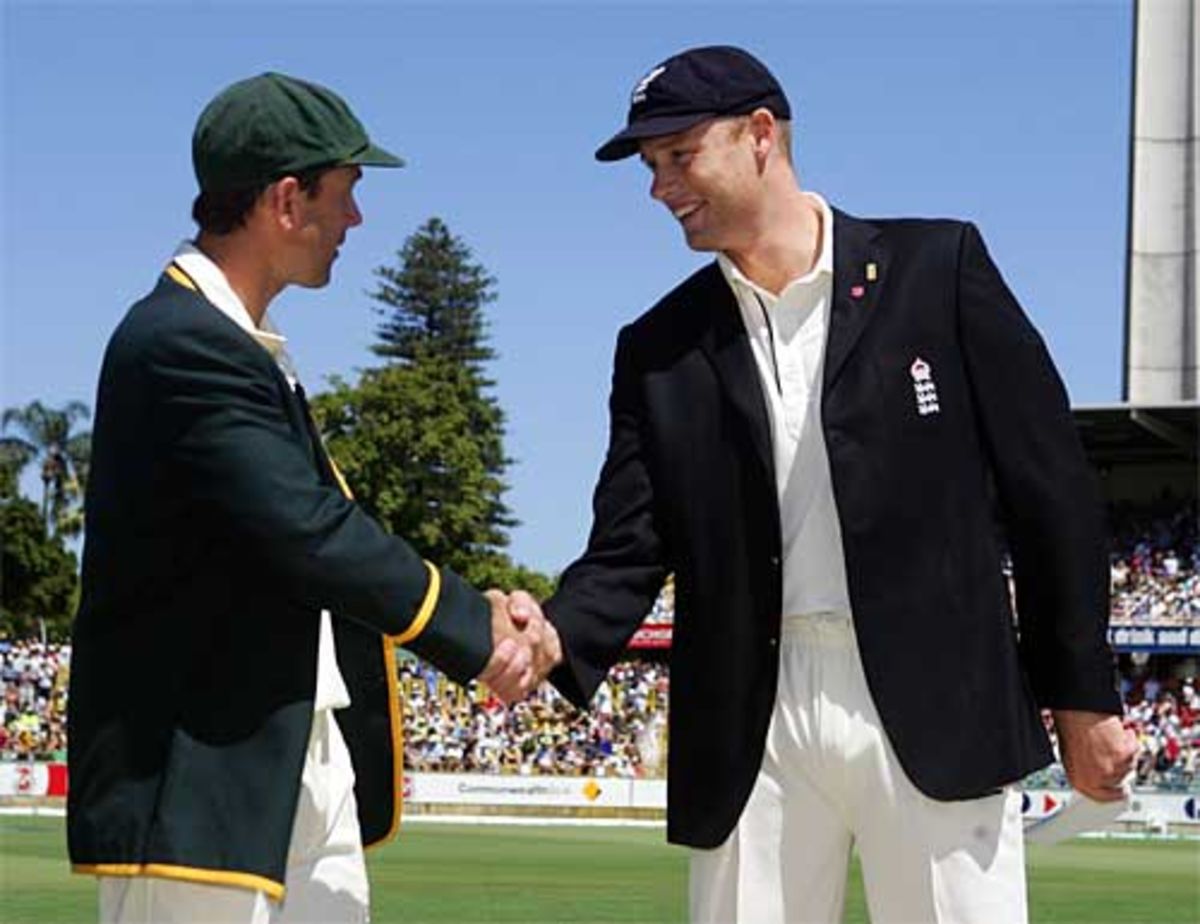 The teams line up for the national anthems | ESPNcricinfo.com