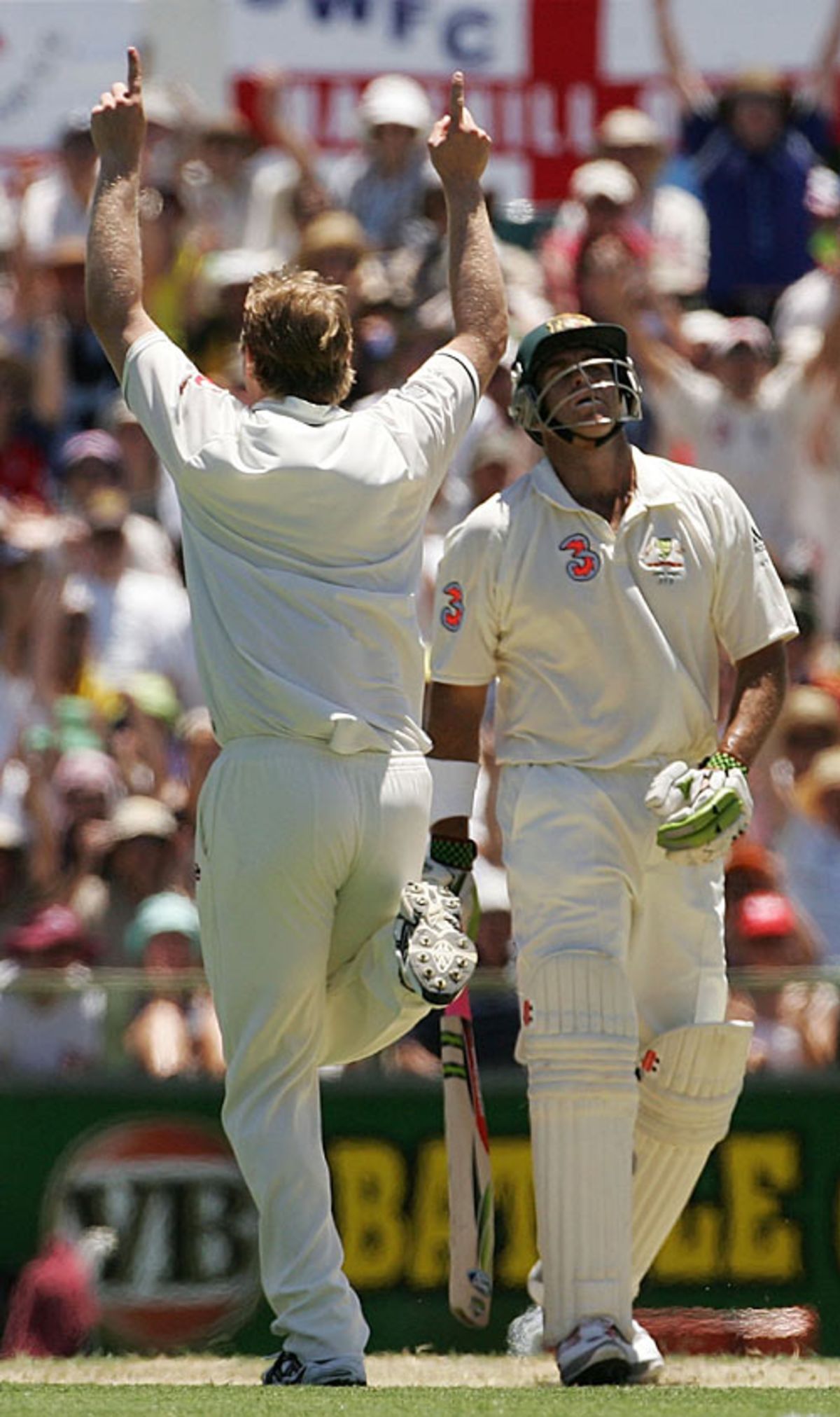 Matthew Hayden departs cheaply, once again to Matthew Hoggard ...
