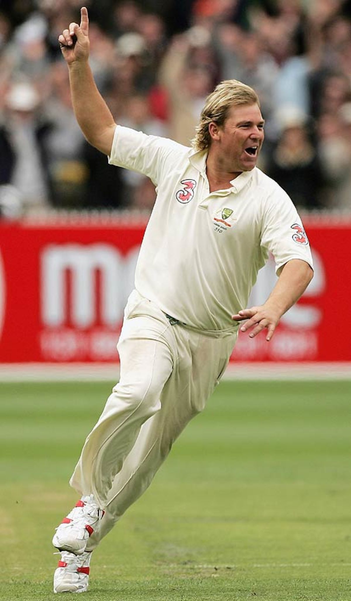 Shane Warne s team-mates chase him down to congratulate him on his ...