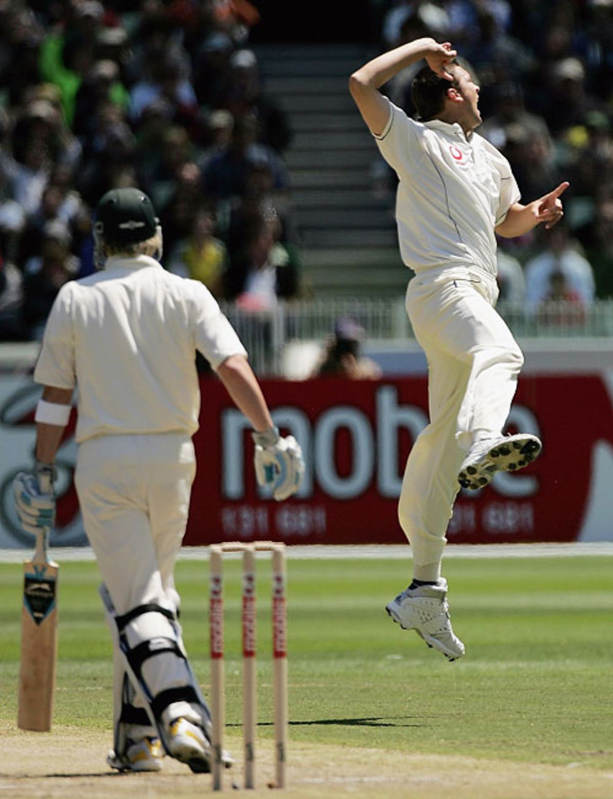 Michael Hussey is bowled by Matthew Hoggard | ESPNcricinfo.com