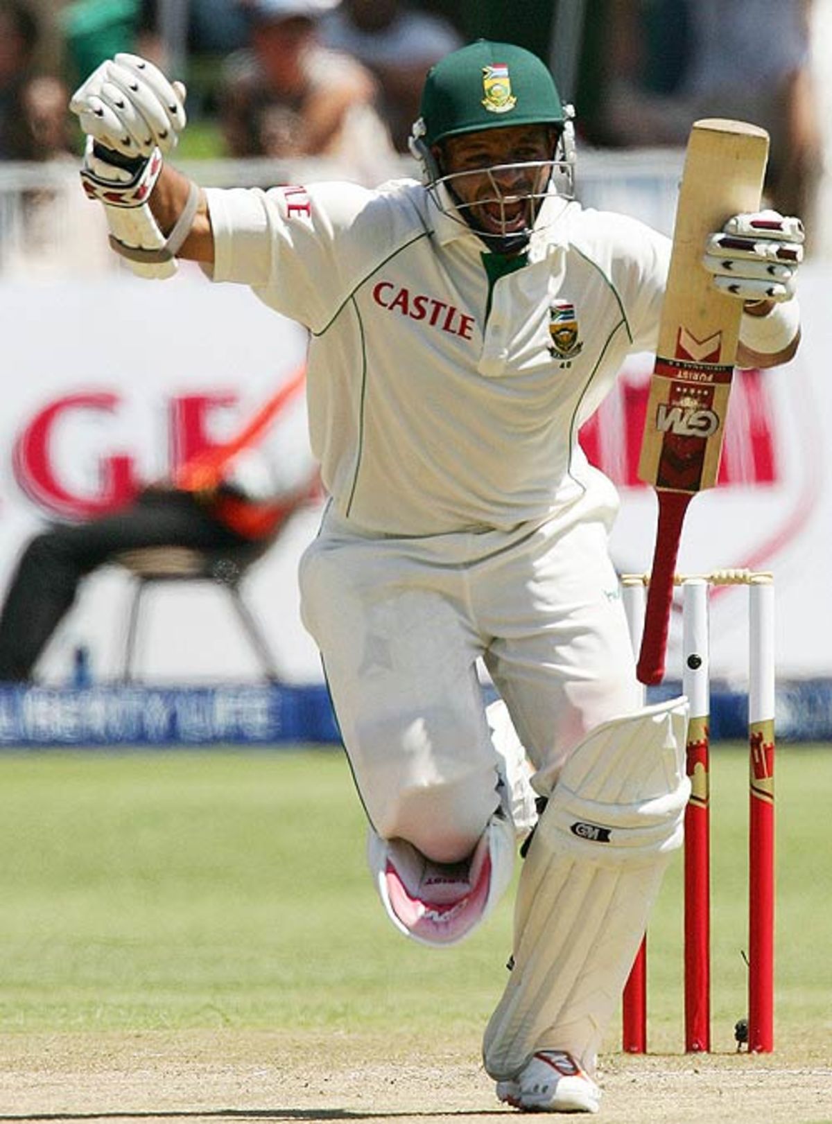 Ashwell Prince celebrates after getting to three figures | ESPNcricinfo.com