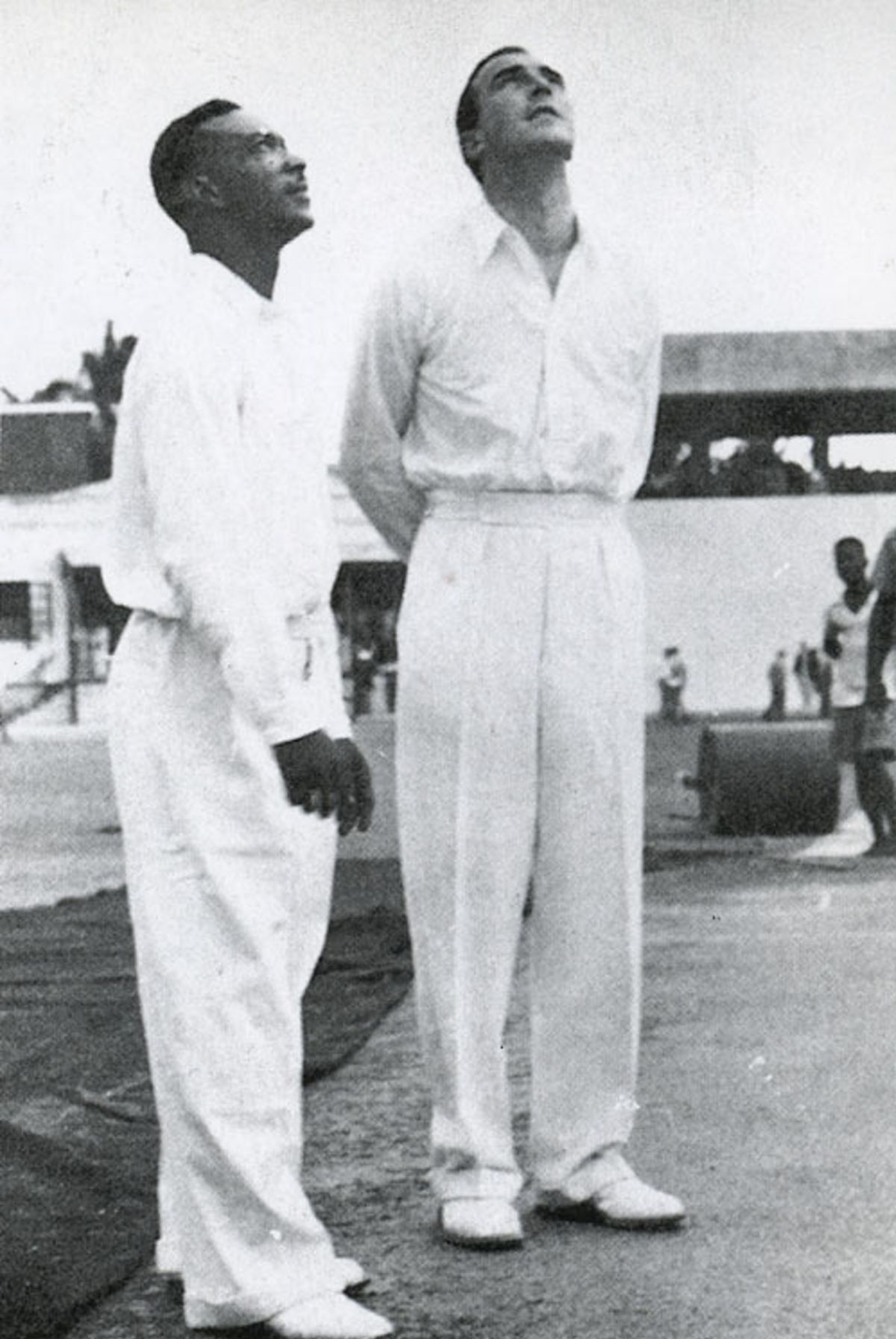 Ken Cranston, England's stand-in captain, and George Headley toss ...
