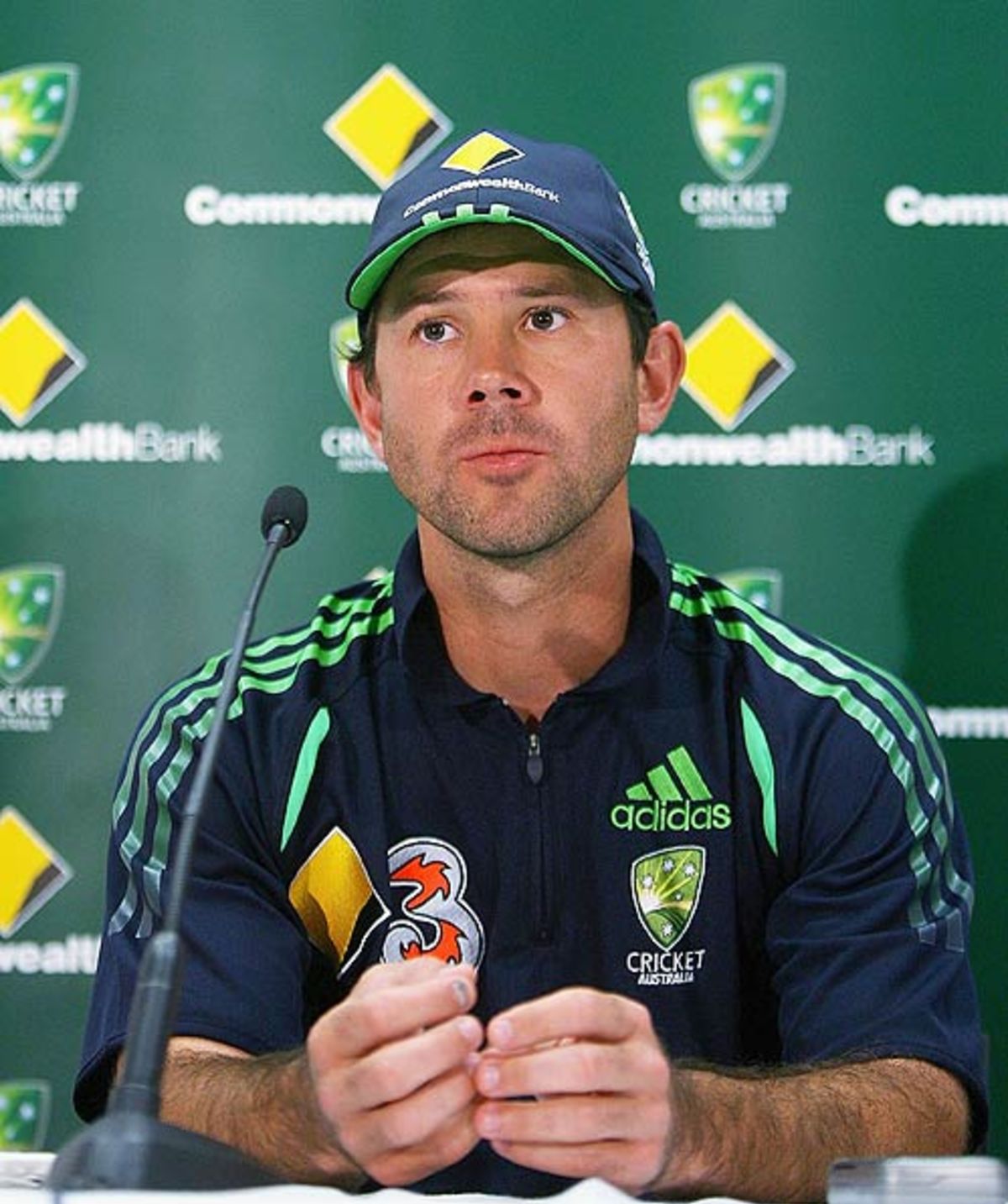Ricky Ponting speaks to the media ahead of the first match of the tri ...