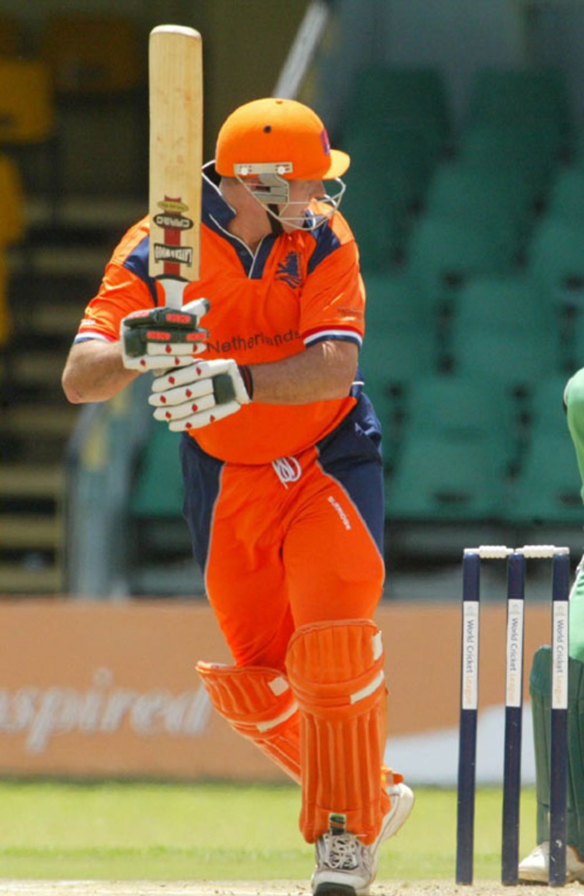 Darron Reekers clips a leg-side boundary on his way to 104 ...