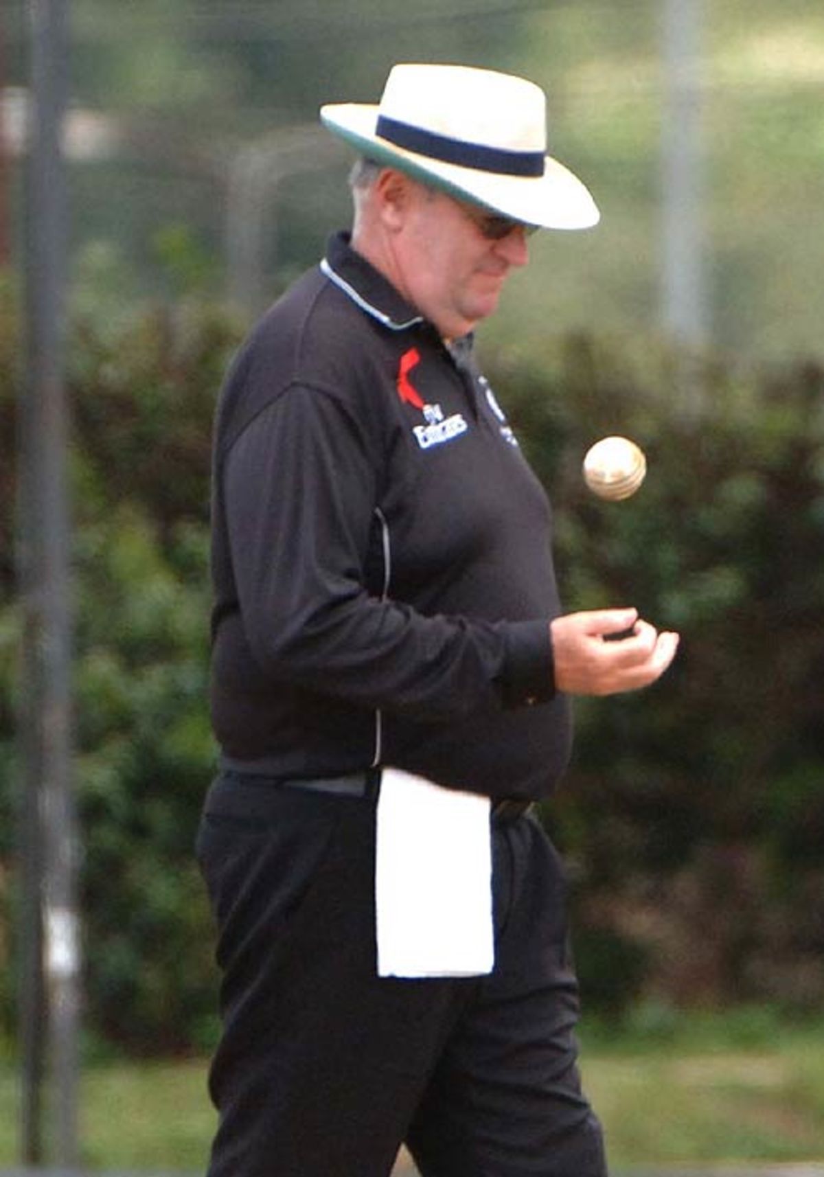 Umpire Darrell Hair officiates the WCL final between Scotland and Kenya ...
