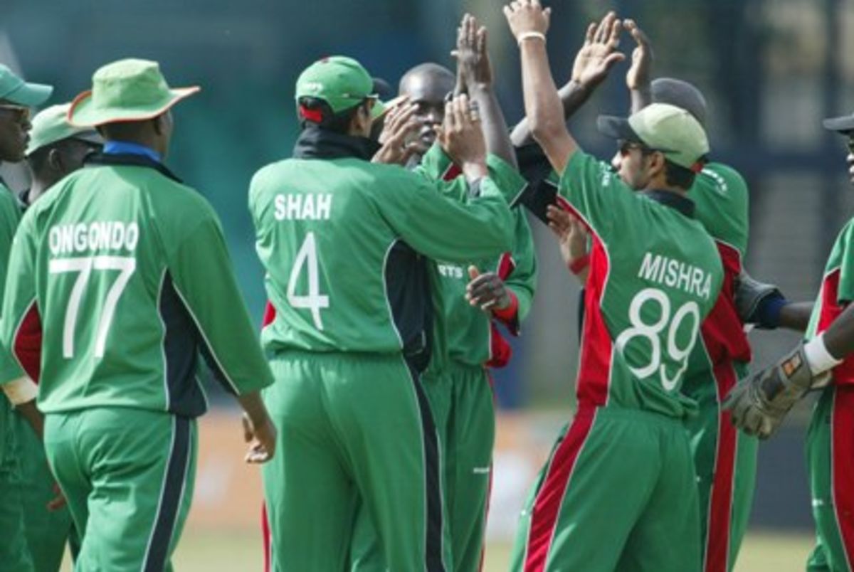 Kenya's players celebrate after getting wicket | ESPNcricinfo.com
