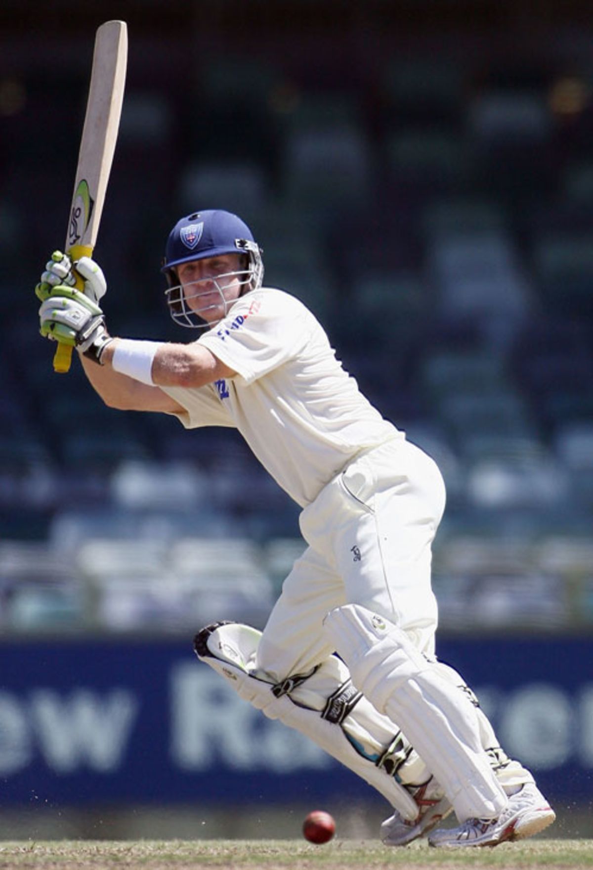 Ben Edmondson gives Phil Jaques the send off after trapping him lbw ...