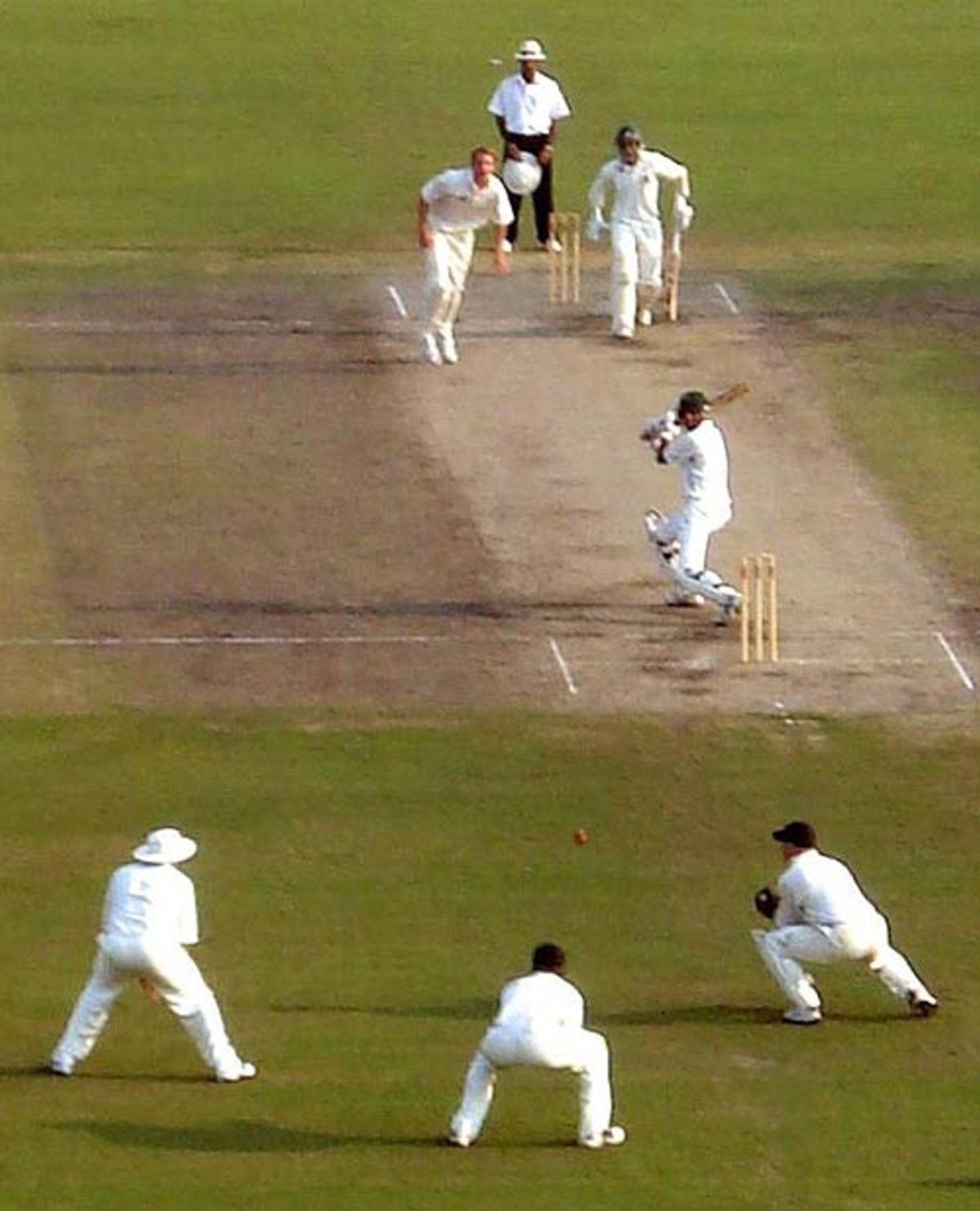 Mehrab Hossain Jr and Enamul Haque Jr watching the proceedings from the viewing area of the ...