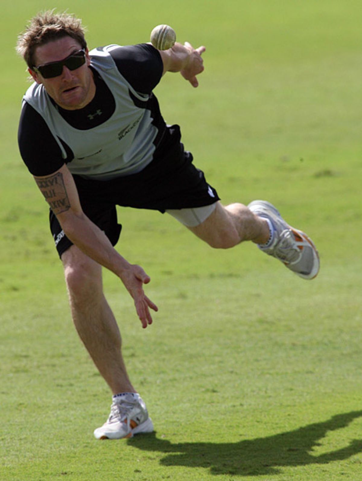 Dwayne Leverock took 2 for 32 in the warm-up against England ...