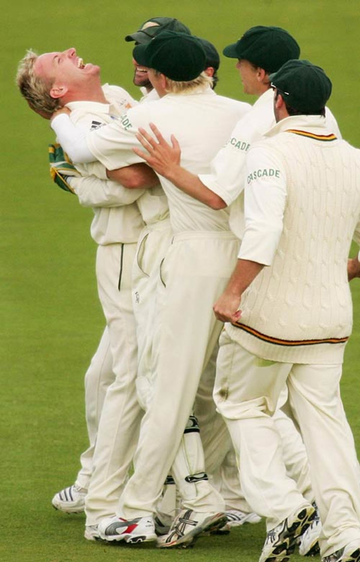 Damien Wright is thrilled at removing Phil Jaques | ESPNcricinfo.com