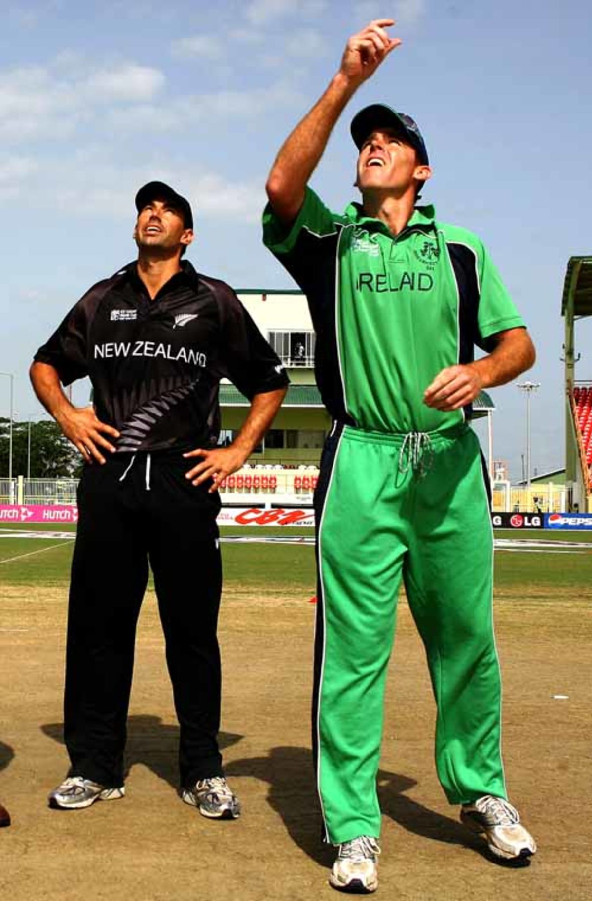 Nasim Ashraf, the PCB chairman; Inzamam-ul-Haq, Pakistan's captain, and ...