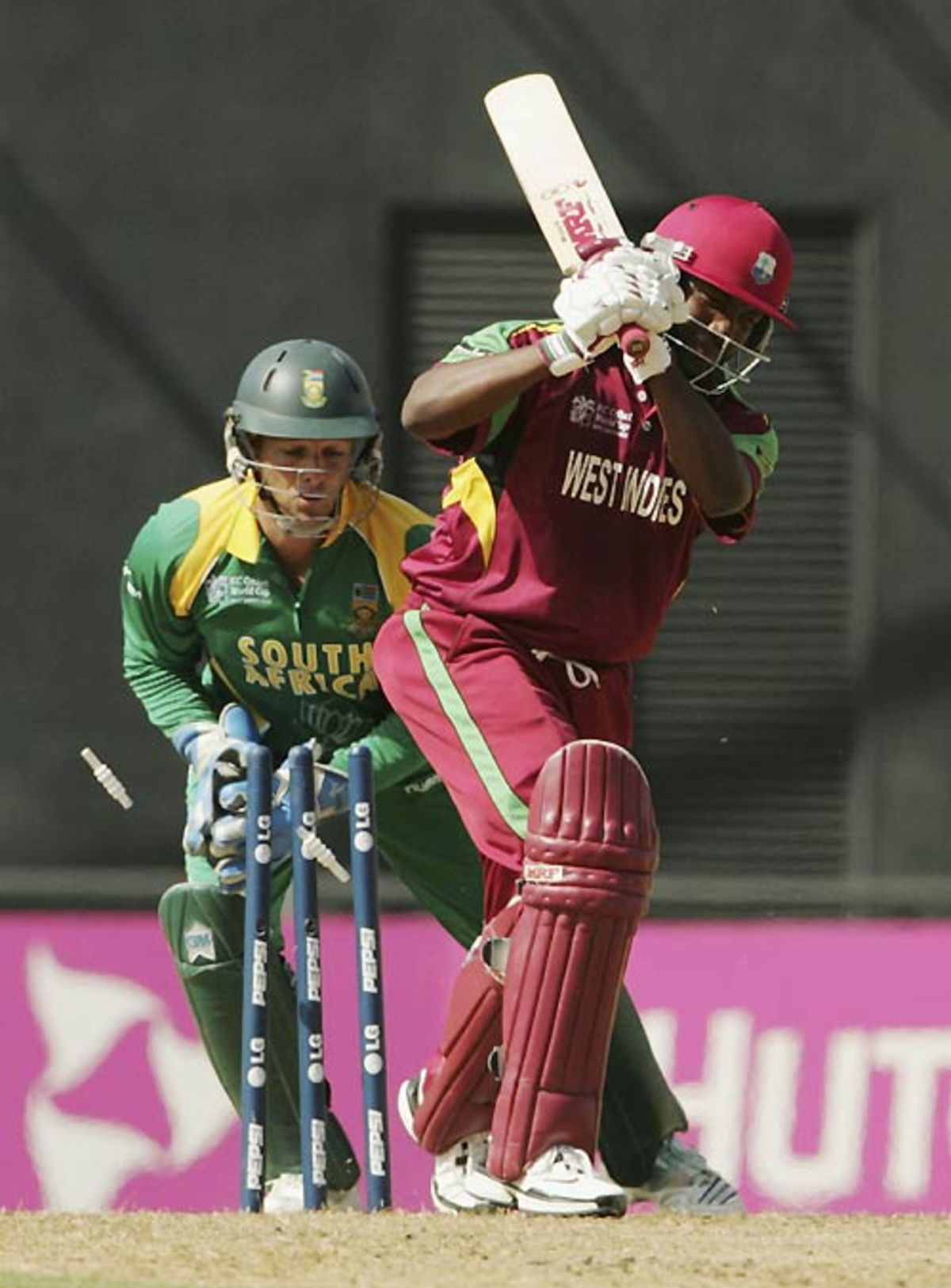 Brian Lara chops one onto his stumps | ESPNcricinfo.com