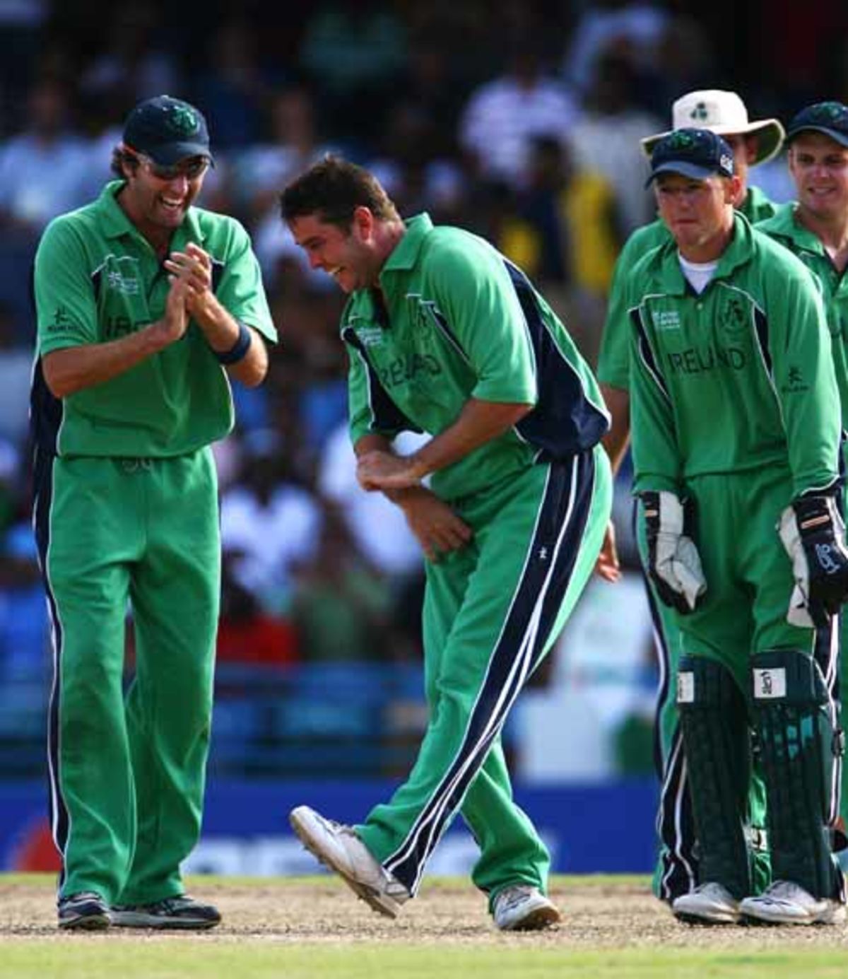 The Ferret dance: Dave Langford-Smith does his famous jig after prising ...