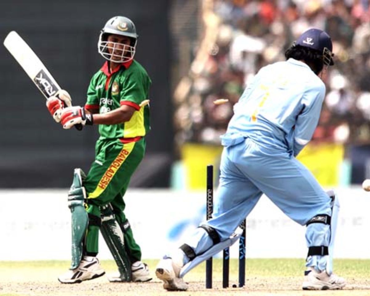 Syed Rasel celebrates after trapping Gautam Gambhir leg before for 21 ...