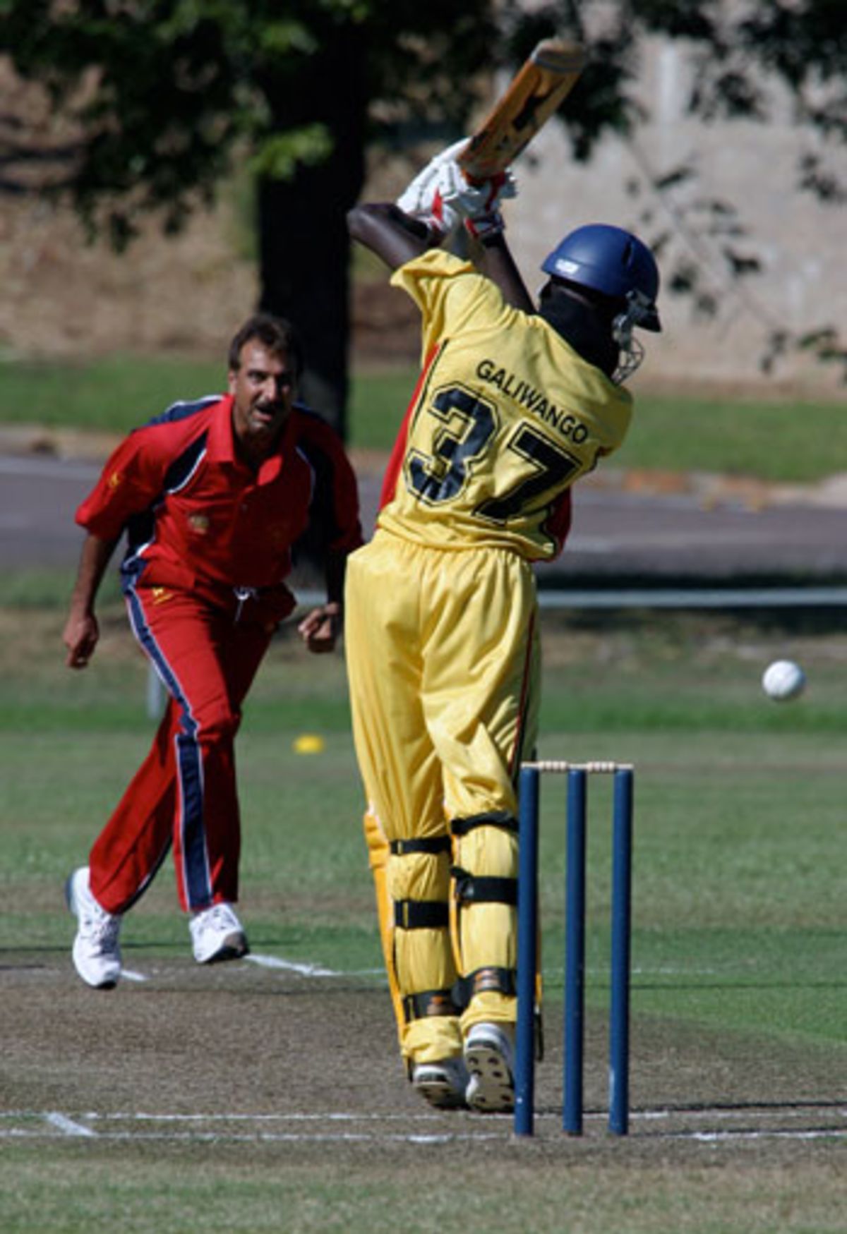 Afzaal Haider dismissed Roger Mukasa off the 4th ball of the match ...