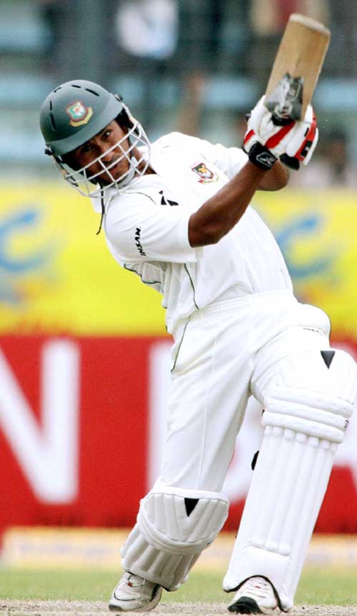 Mohammad Ashraful hits a boundary on the way to his entertaining half ...