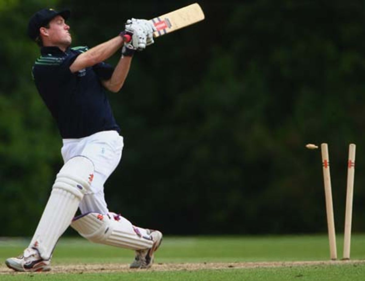 David Wallace is bowled | ESPNcricinfo.com