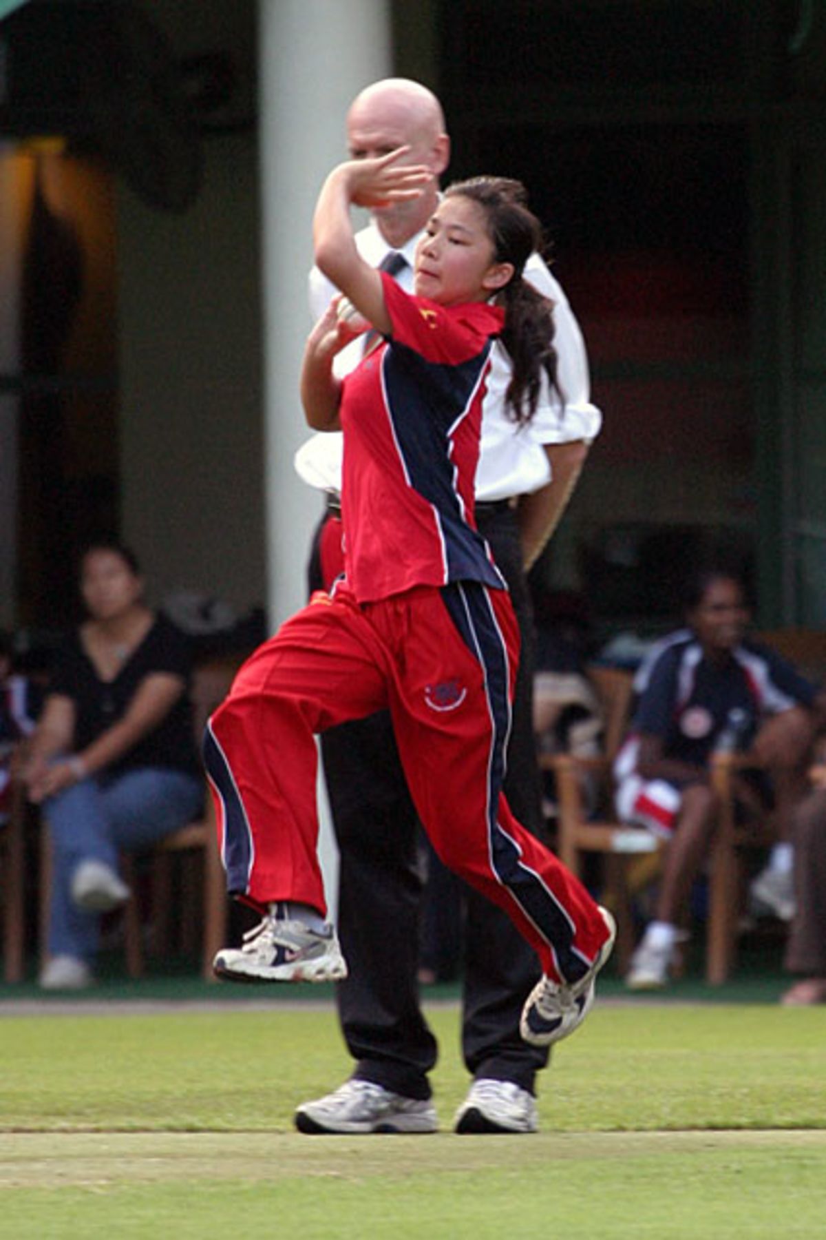 Godiva Li bowled well again for Hong Kong against China at Kowloon ...