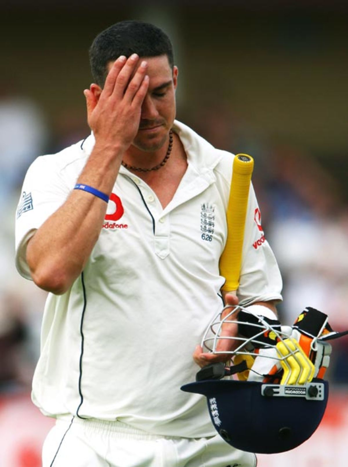 Kevin Pietersen walks back after he was dismissed for 13 | ESPNcricinfo.com