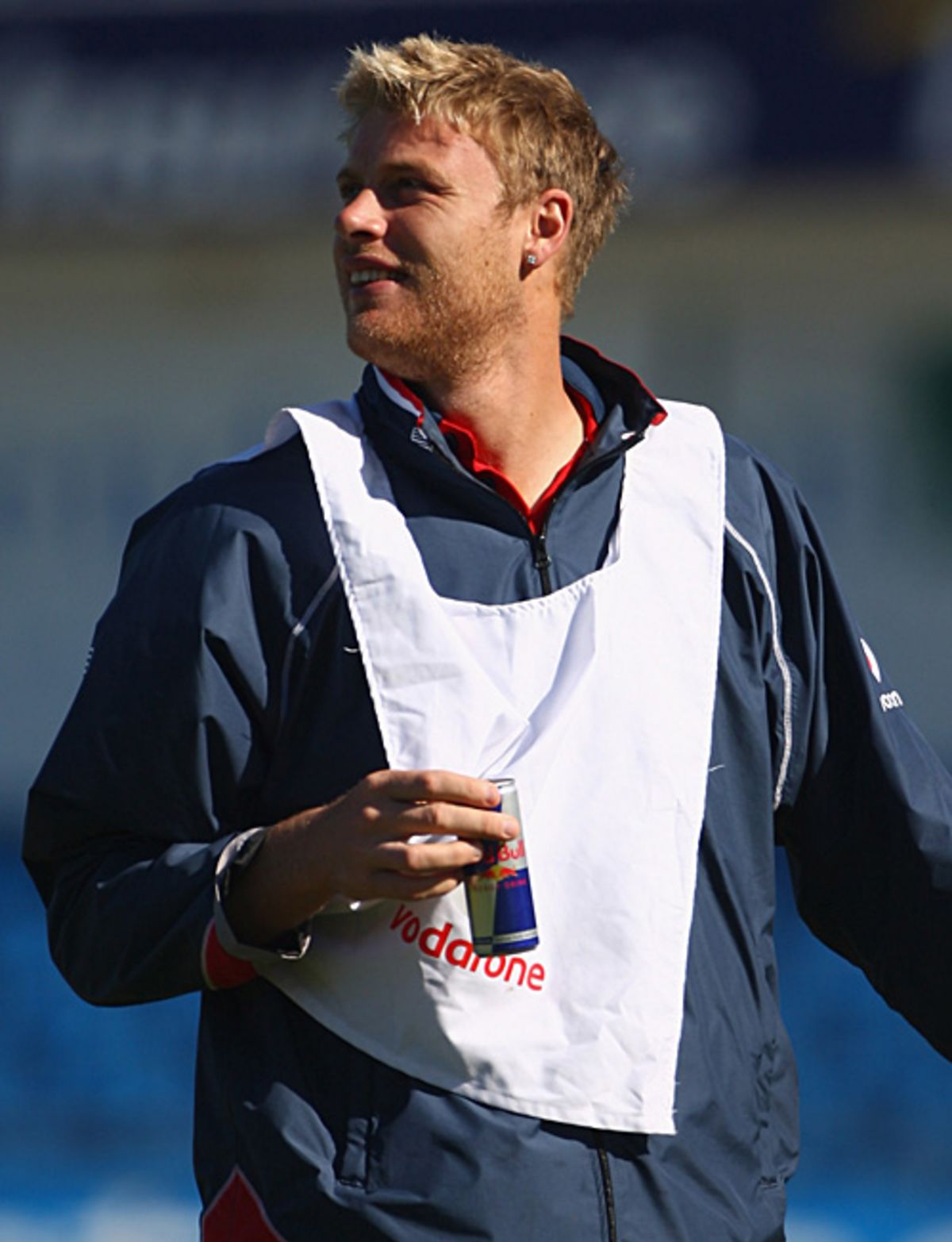 Andrew Flintoff enjoys a drink after a net session | ESPNcricinfo.com