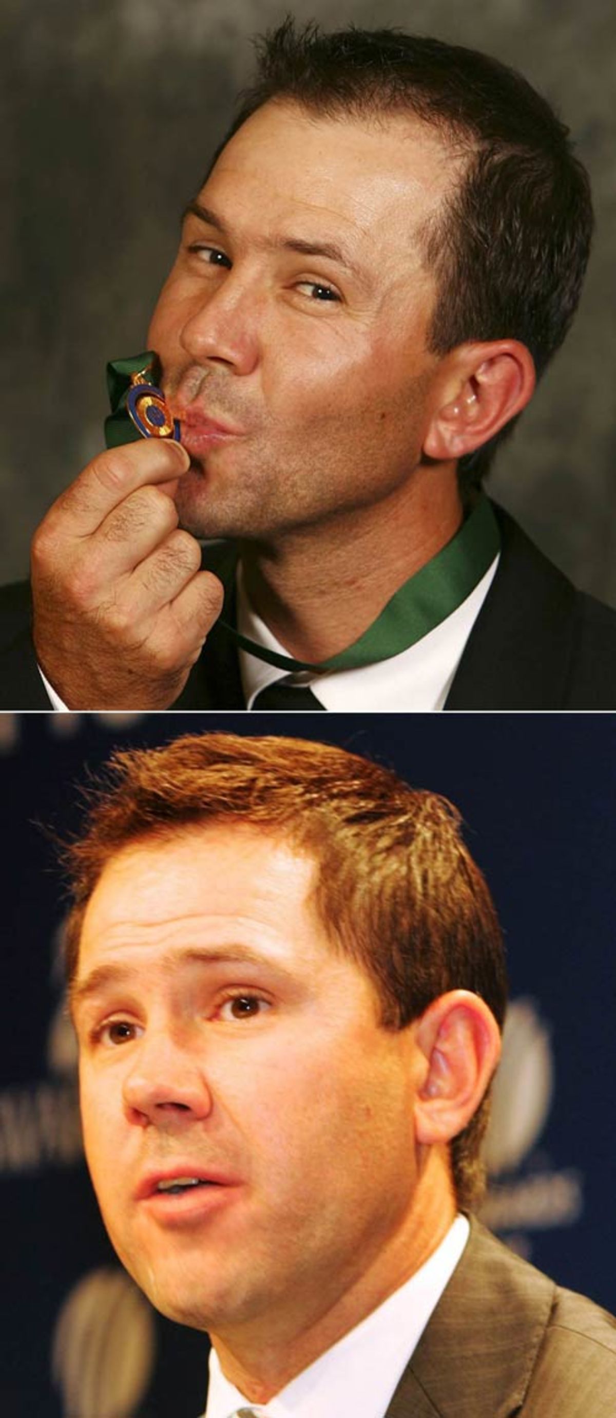 Ricky Ponting in February (top) and this month (bottom) | ESPNcricinfo.com