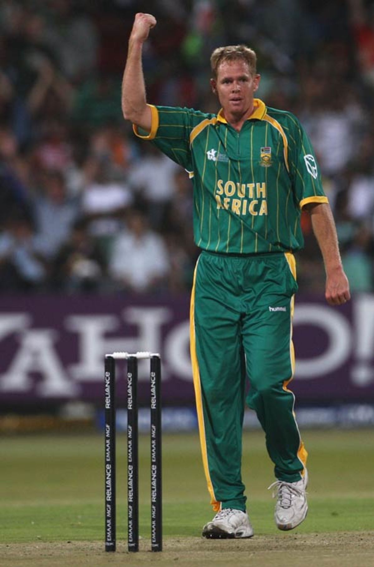 Shaun Pollock celebrates the wicket of Gautam Gambhir | ESPNcricinfo.com