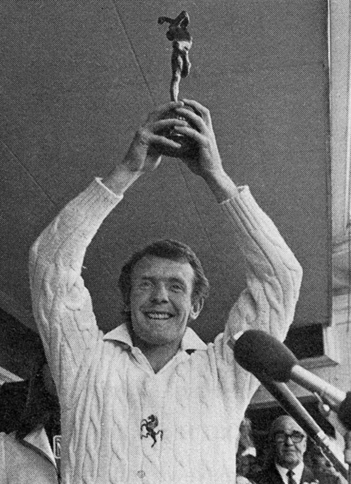 Mike Denness lifts the John Player League trophy in 1972 | ESPNcricinfo.com
