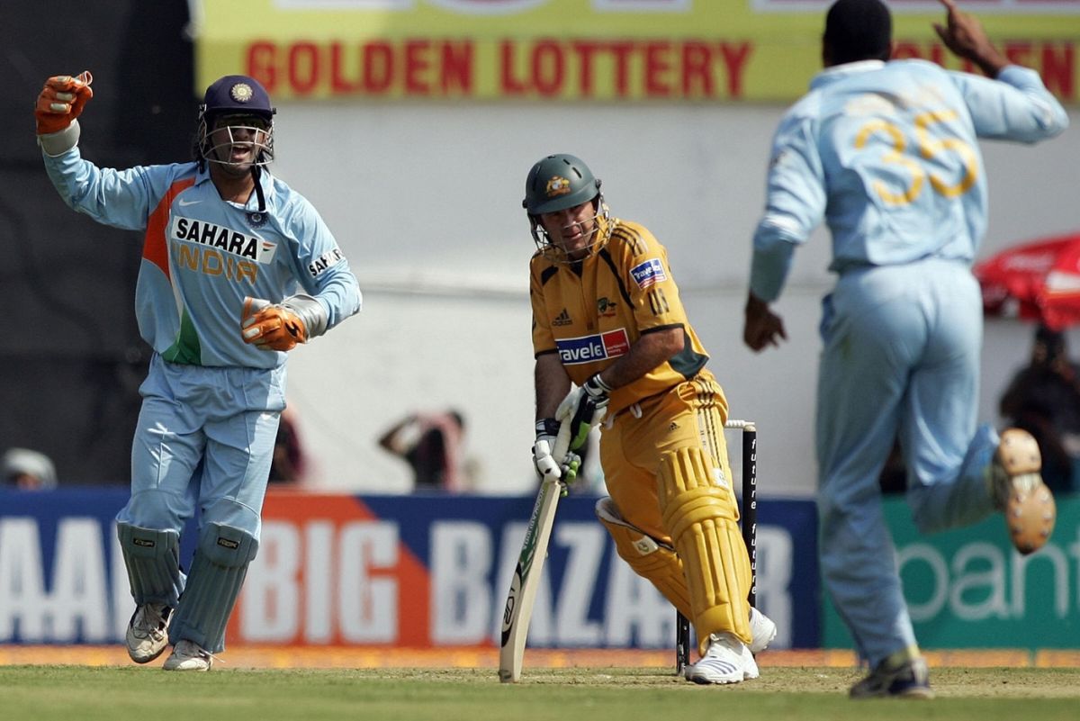 Ricky Ponting was undone by a straighter one from Harbhajan Singh | ESPNcricinfo.com