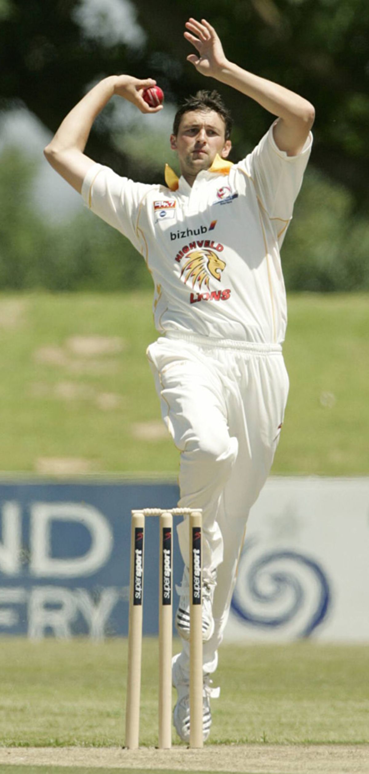 Steve Harmison approaches the crease, bowling for the Lions in South ...