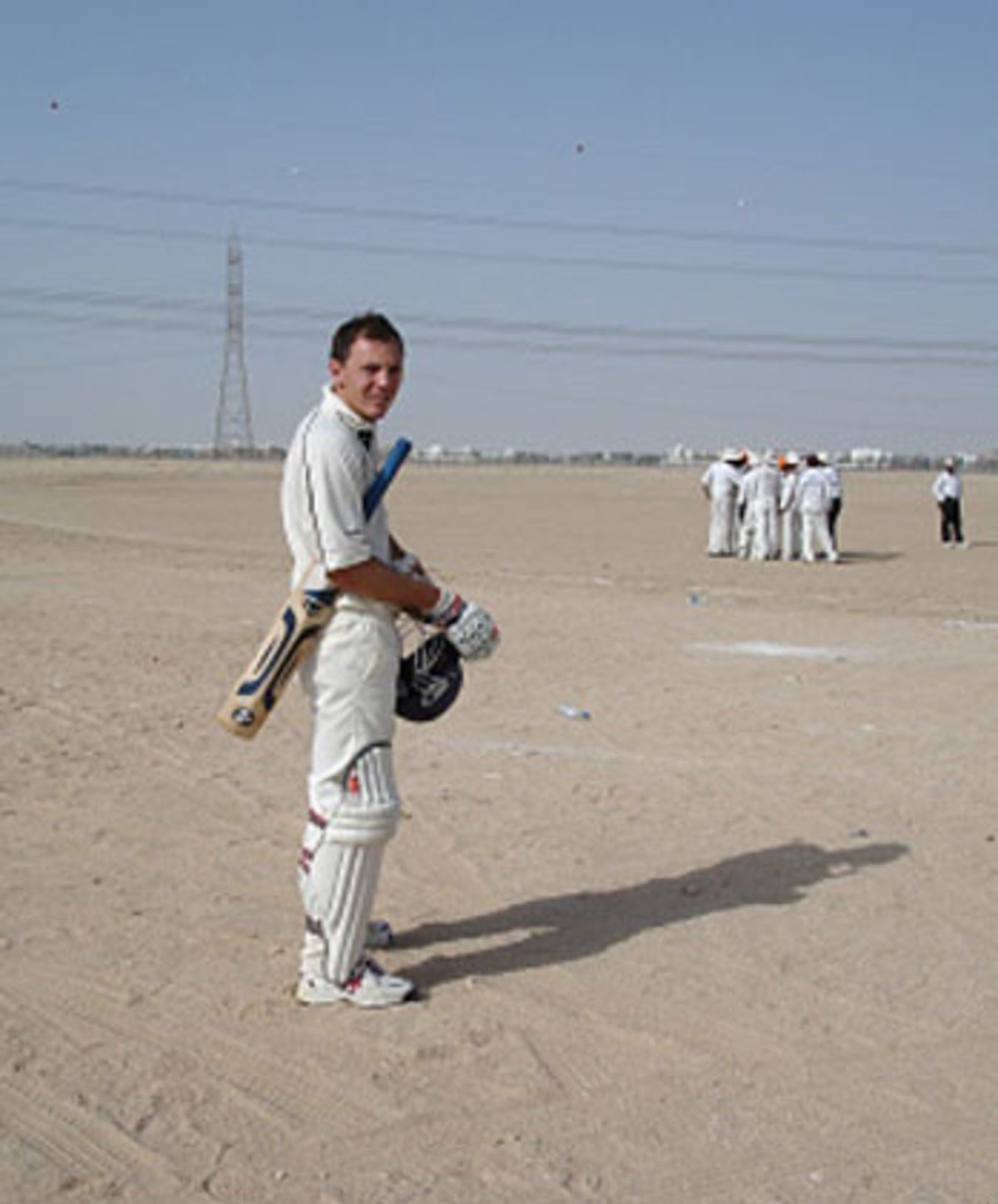 Simon Copleston prepares to go out to bat | ESPNcricinfo.com