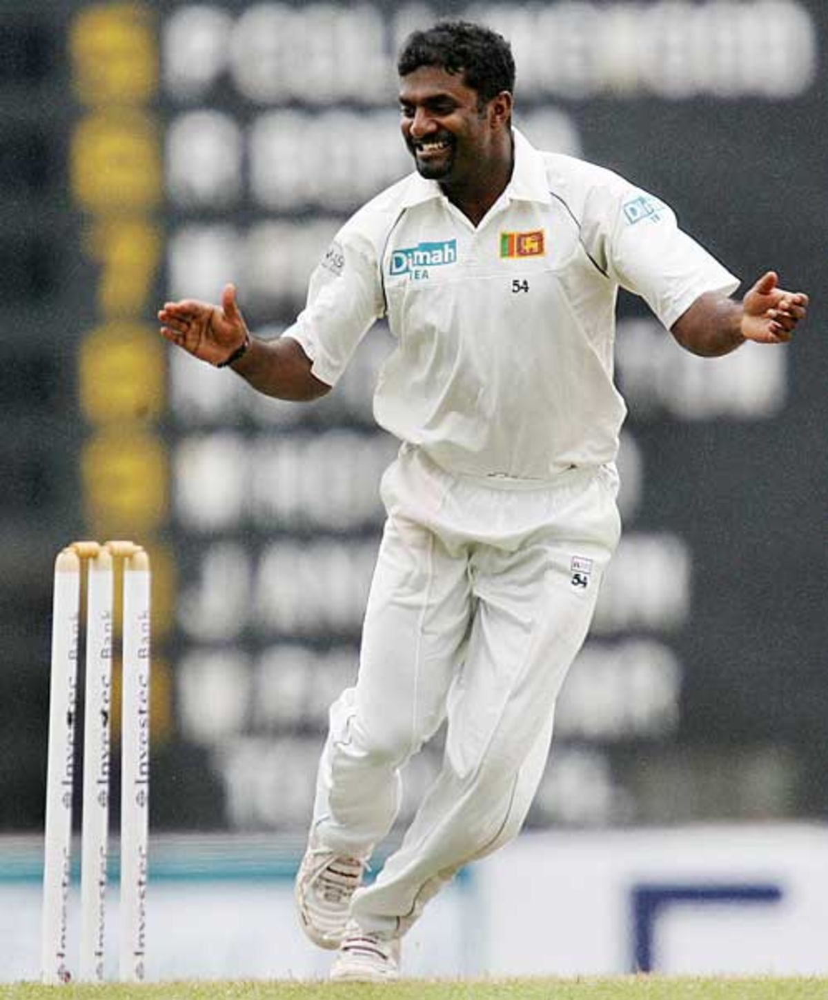 Muttiah Muralitharan celebrates one of his wickets | ESPNcricinfo.com