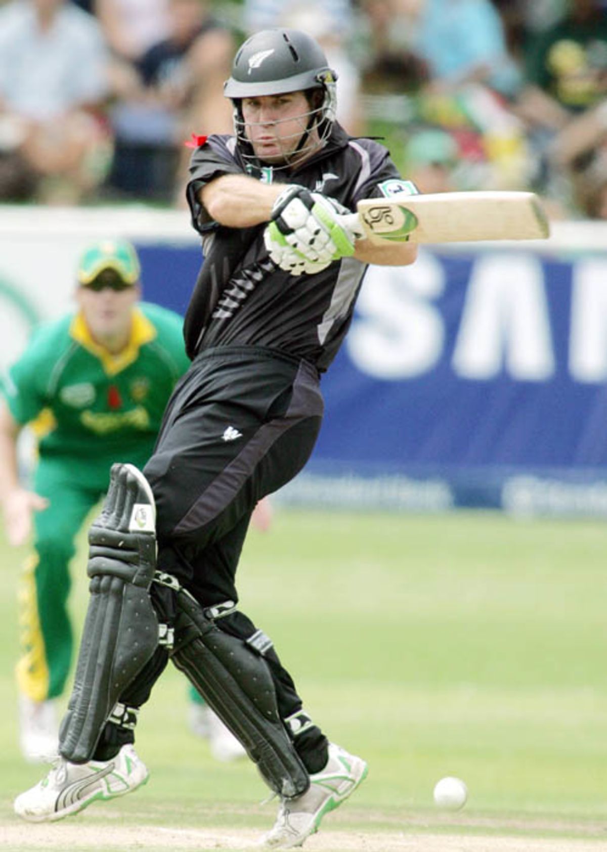 Jamie How miscues the pull | ESPNcricinfo.com