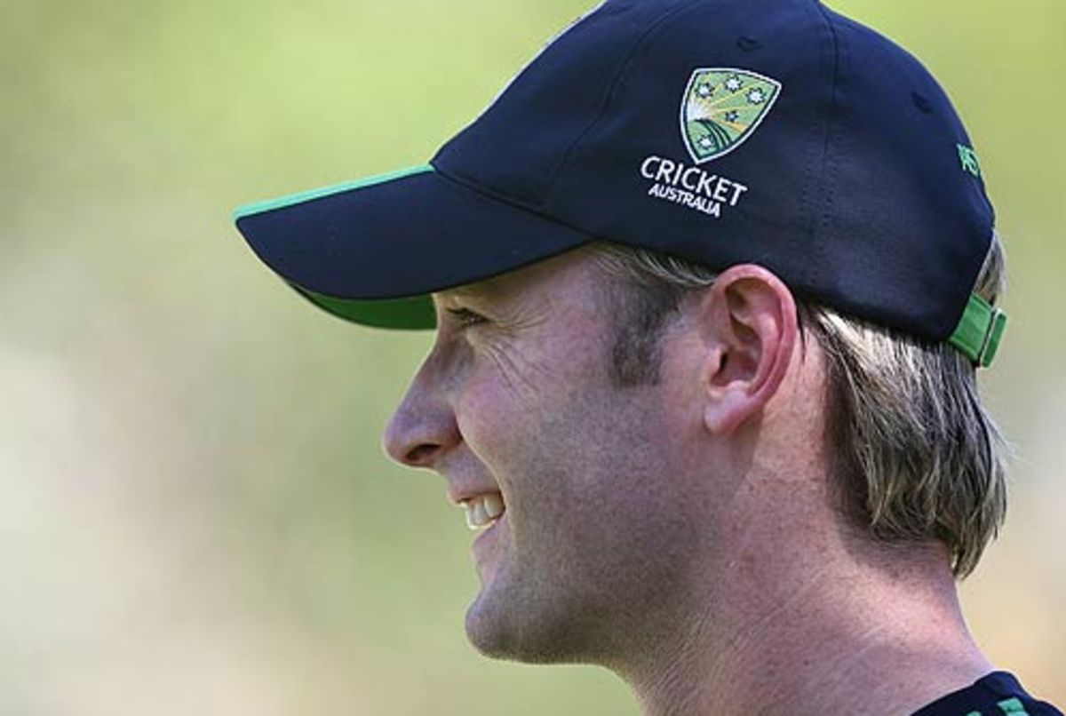 Michael Clarke, Australia's latest captain, at their practice session ...