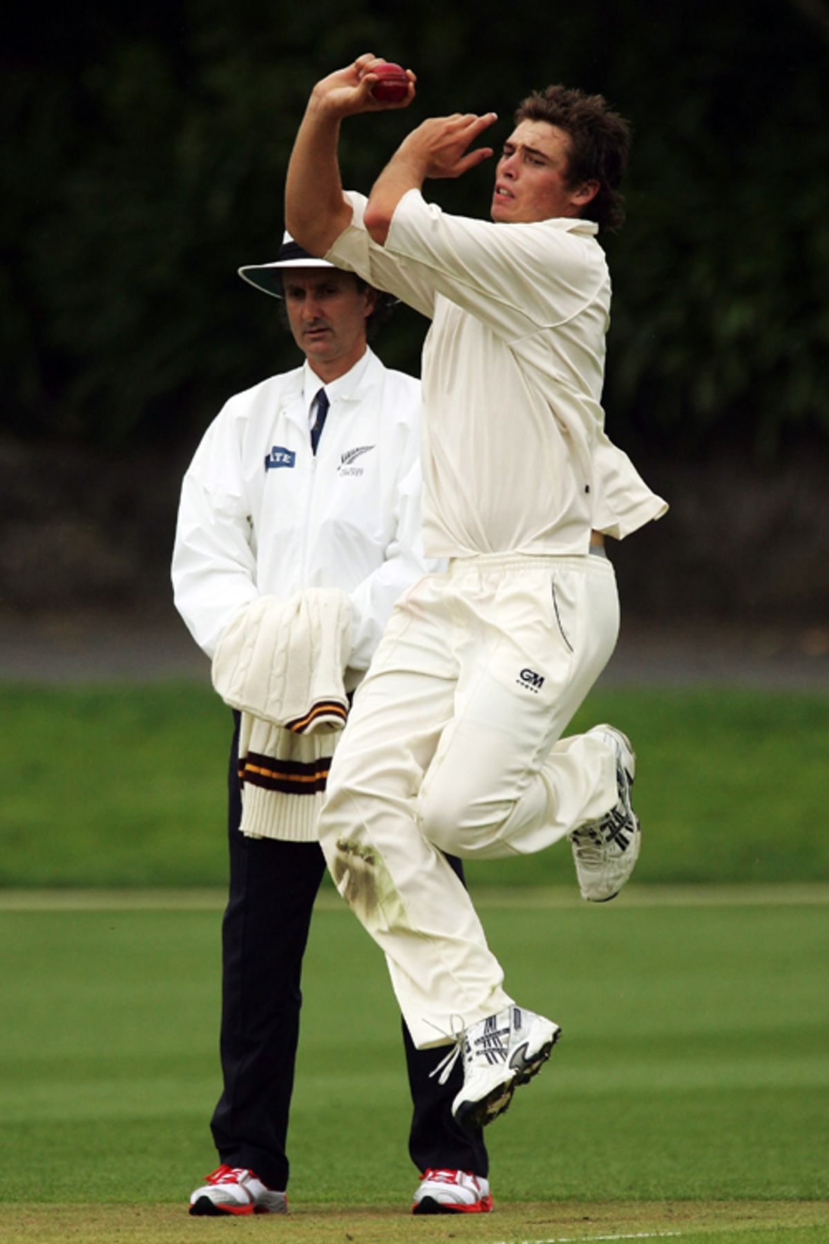 Tim Southee, seen here celebrating his five-for, finished with 6 for 68 ...