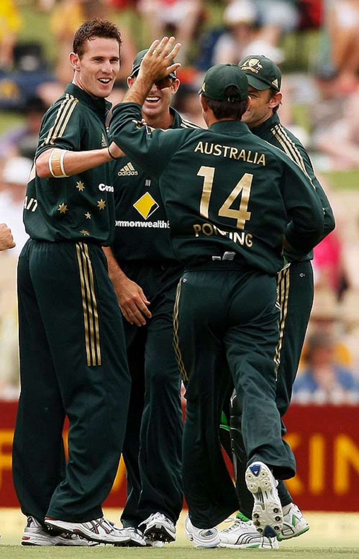 Shaun Tait celebrates after pulling Australia back into the contest ...