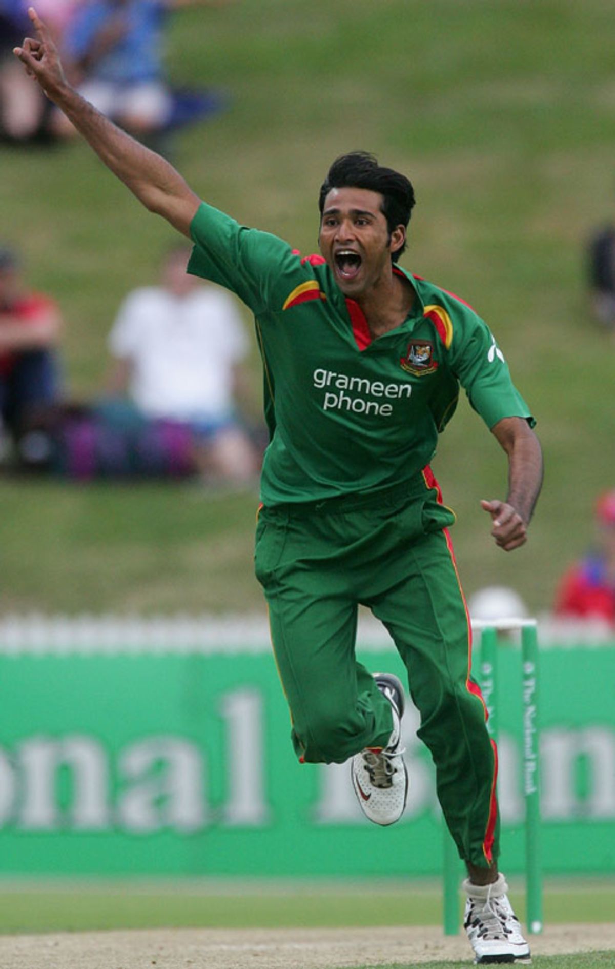 Shahadat Hossain celebrates the dismissal of Jamie How | ESPNcricinfo.com